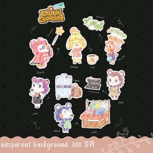 Printable ACNH Digital Stickers | Cliparts, Goodnotes, PNG, PDF - Etsy