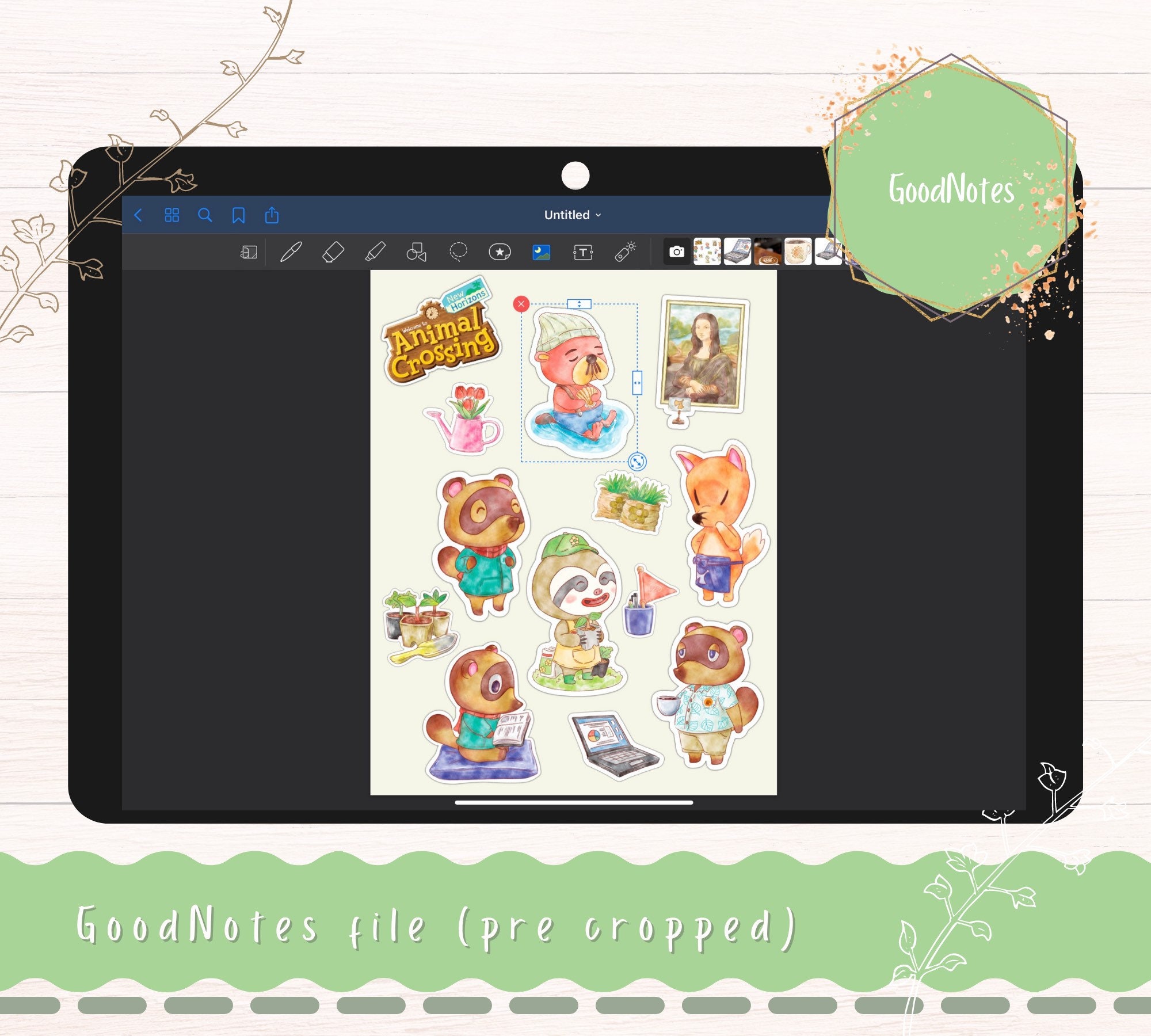 Printable ACNH Digital Stickers |cliparts, Goodnotes, PNG, PDF - Etsy
