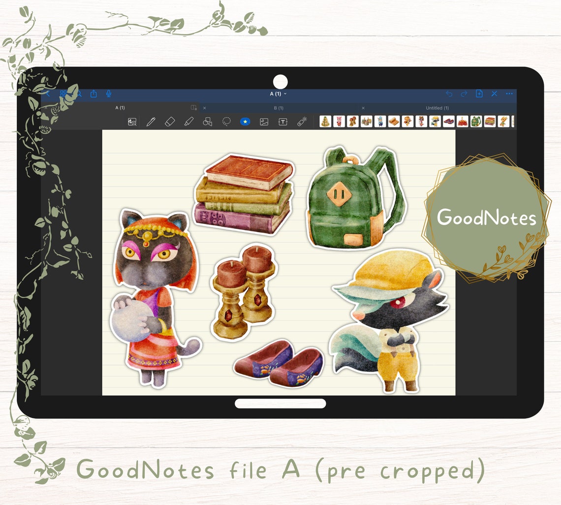 Printable ACNH Digital Stickers | Cliparts, Goodnotes, PNG, PDF - Etsy