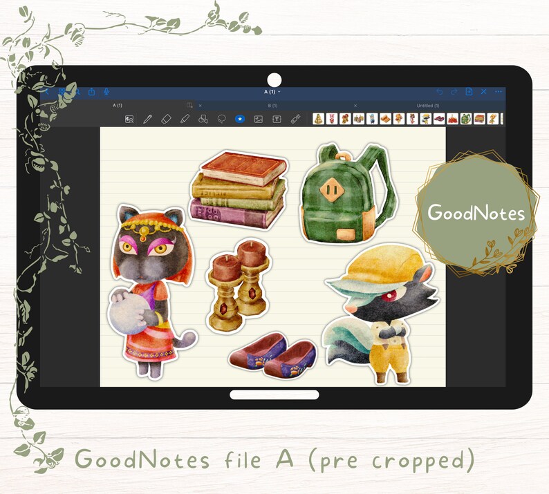 Printable ACNH Digital Stickers | Cliparts, Goodnotes, PNG, PDF - Etsy