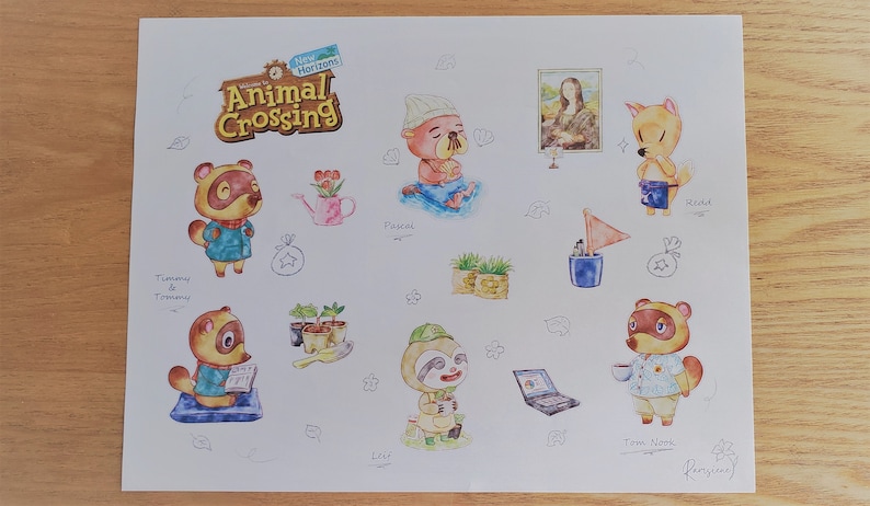 Printable ACNH Digital Stickers |cliparts, Goodnotes, PNG, PDF - Etsy