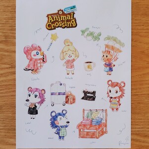 Printable ACNH Digital Stickers | Cliparts, Goodnotes, PNG, PDF - Etsy