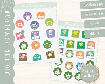 Printable ACNH Digital Stickers Cliparts Goodnotes PNG - Etsy