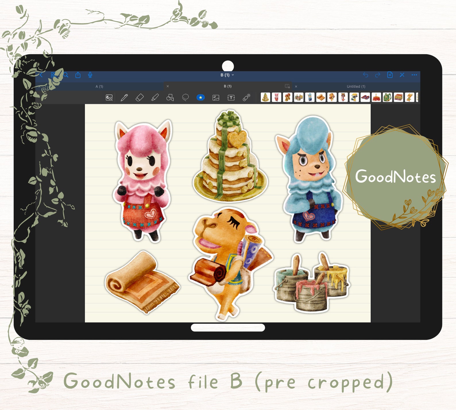 Printable ACNH Digital Stickers | Cliparts, Goodnotes, PNG, PDF - Etsy