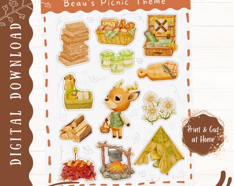 Printable ACNH Digital Stickers | Cliparts, Goodnotes, PNG, PDF - Etsy