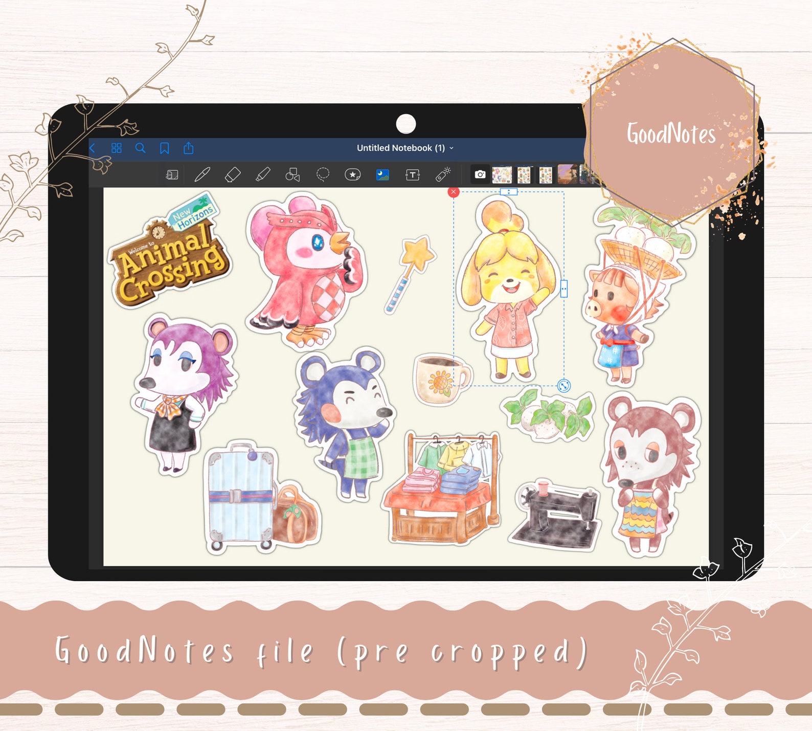 Printable ACNH Digital Stickers | Cliparts, Goodnotes, PNG, PDF - Etsy