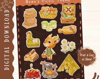 Printable ACNH Digital Stickers Cliparts Goodnotes PNG - Etsy