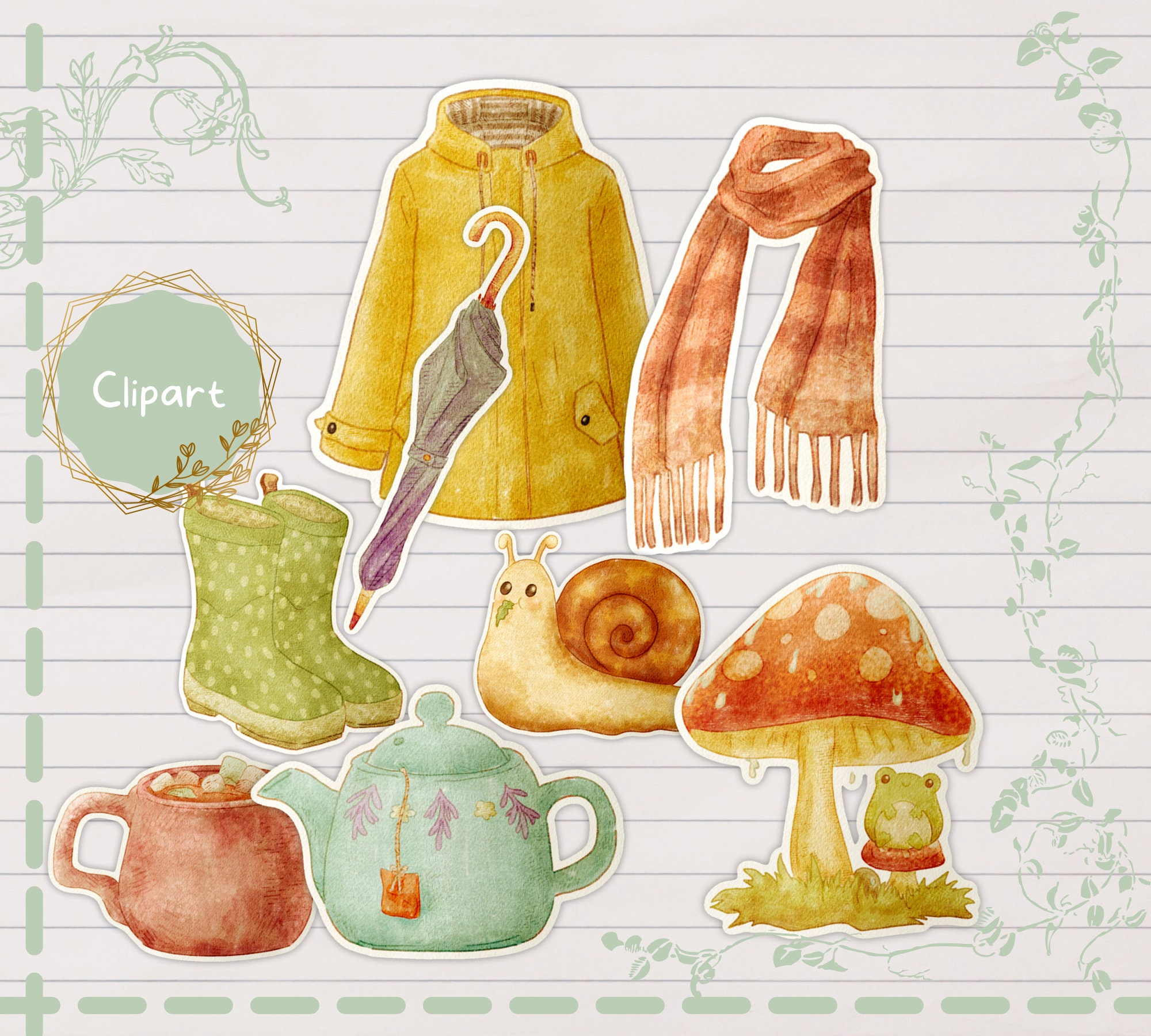 Spring Season Printable Sticker | Goodnotes, Clipart, PDF, PNG - Etsy