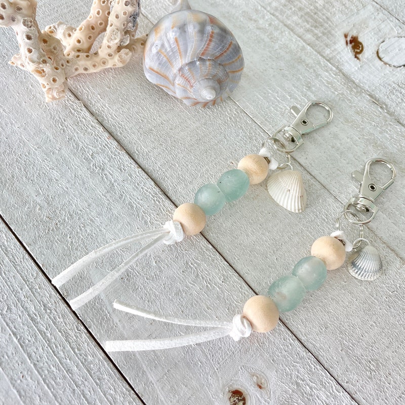 Sea Glass Keychain - Etsy