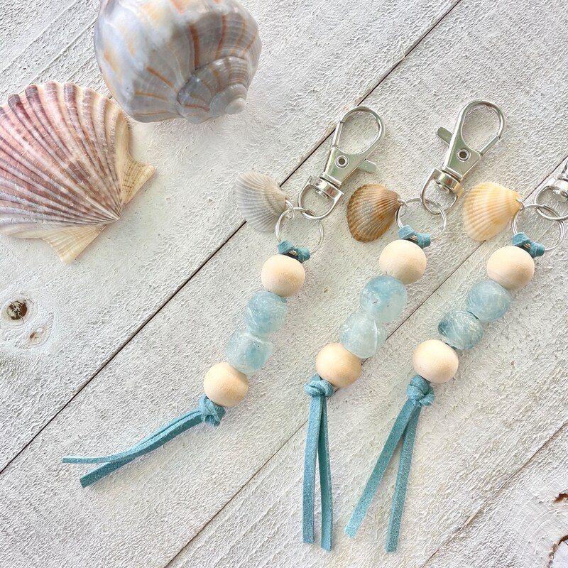 Sea Shell Keychain - Etsy