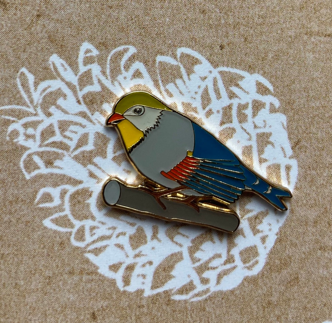 Pin Chinese Nightingale (sunbird) Pin Red-billed Leiothrix - Etsy