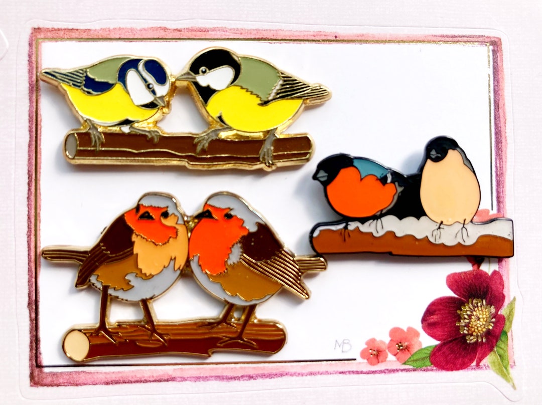 3 Pins With 2 Birds - 3 Pins Showing 2 Birds - Etsy
