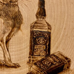 Jackalope Cryptid Woodburned Pyrography - Ein Jackalope es ...