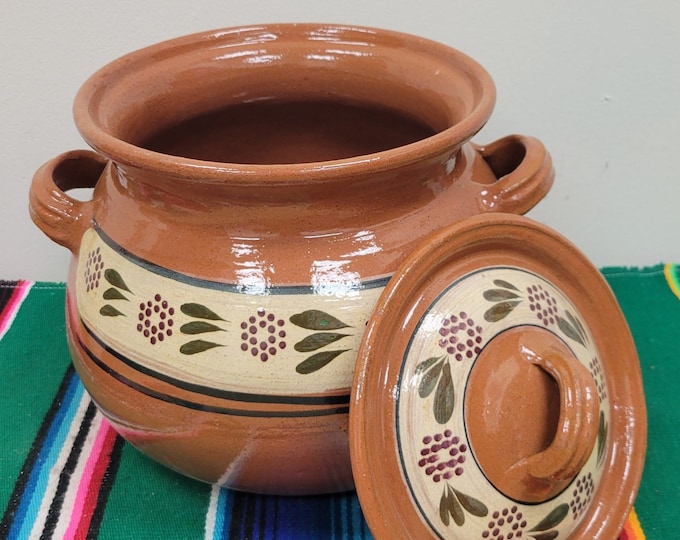 Olla De Barro Grande | Large Bean Pot W Lid | Mexican Bean Pot | Olla ...