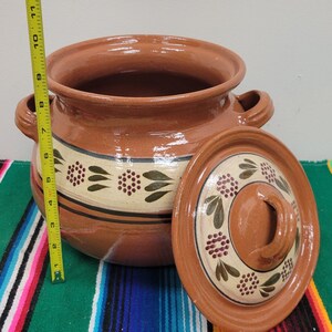 Olla De Barro Grande Large Bean Pot W Lid Mexican Bean Pot Olla ...