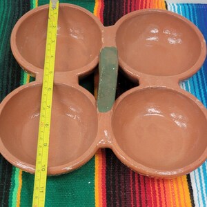 Handmade 4 Section Salsero | Mexican Dip Tray | Appetizer Clay Salsa ...