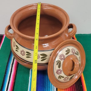 Olla De Barro Grande Large Bean Pot W Lid Mexican Bean Pot Olla ...