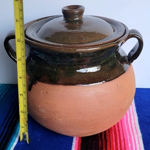 Frijolera De Barro Con Tapa Olla De Barro Bean Pot With Lid Clay Bean ...