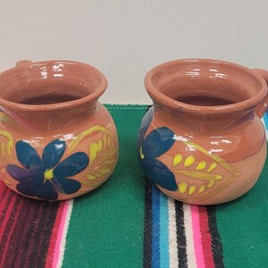 SET of 2 Handmade Coffee Cups Mexican Cups Mexican Pottery Coffee Cups ...