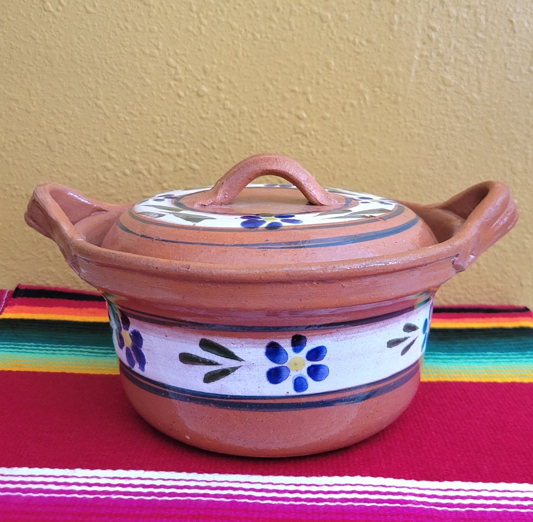 Handmade Cazuelita De Barro With Lid | Authentic Mexican Pottery ...