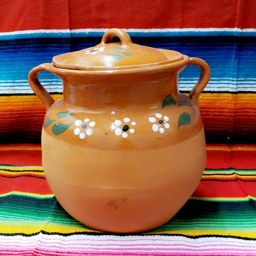 Mexican Clay Cooking Pot With Lid Olla De Barro Clay Pot | Etsy