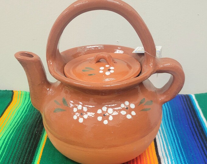 NEW! Mexican Clay Tea Kettle | Clay Coffee Kettle | Mexican Tea Pot W ...