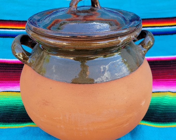 Mexican Clay Cooking Pot , Olla De Barro, Clay Pot, Bean Pot, Handmade ...