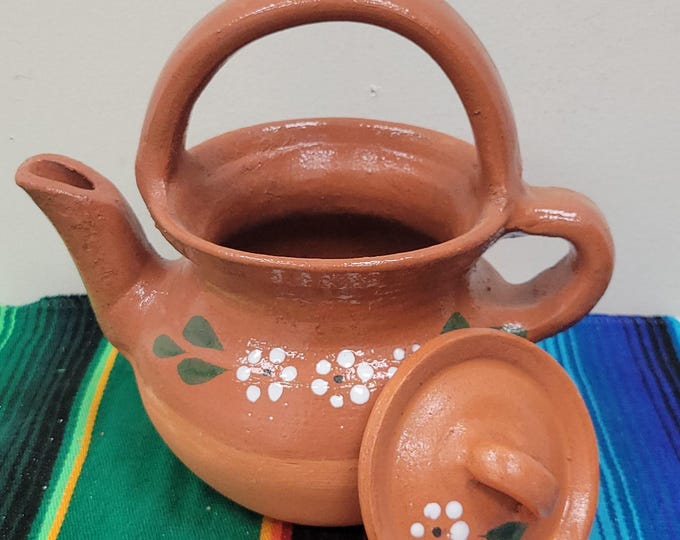NEW! Mexican Clay Tea Kettle | Clay Coffee Kettle | Mexican Tea Pot W ...