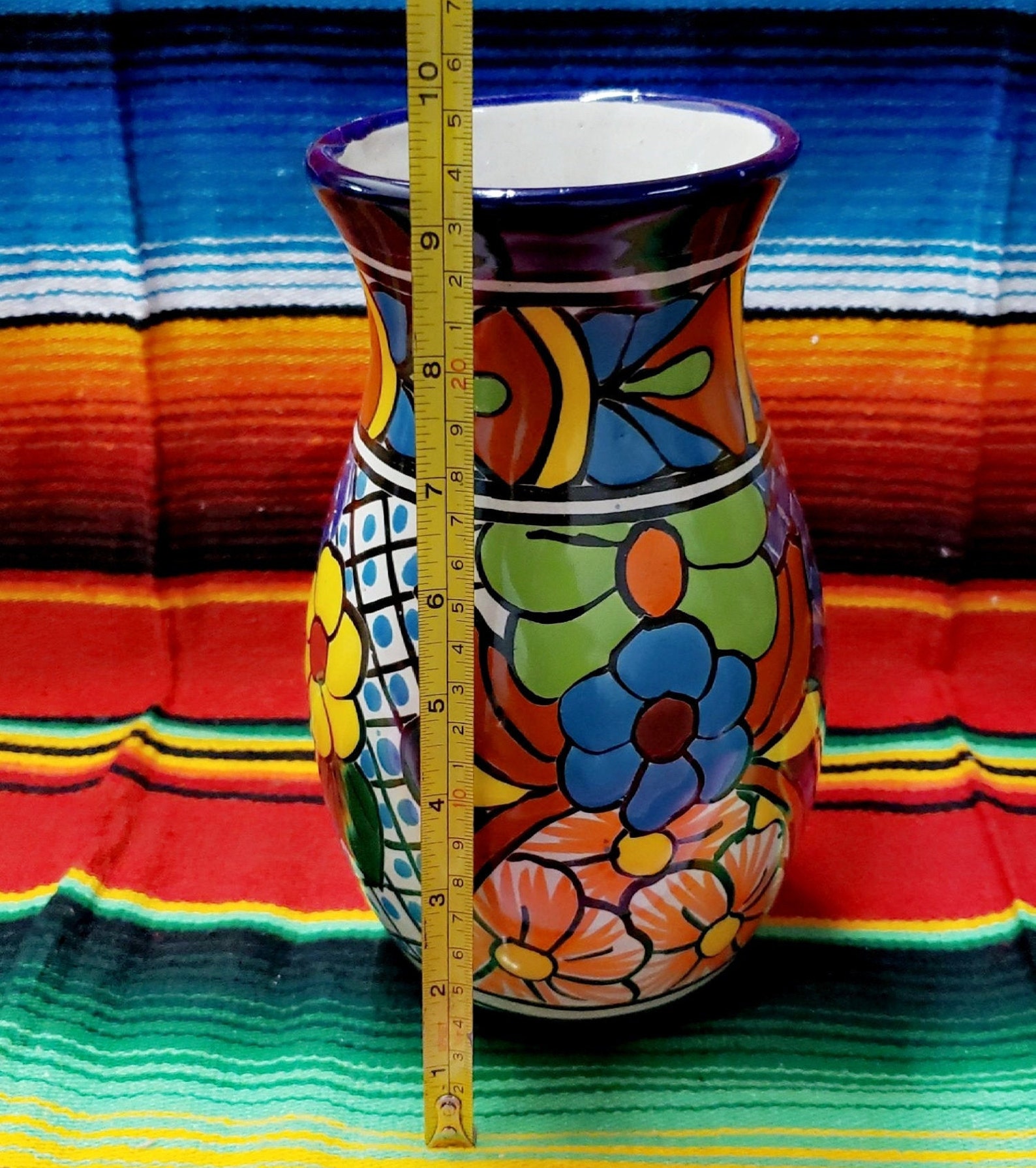 Mexican Pottery Ceramic Flower Vase Design Floral Vase - Etsy