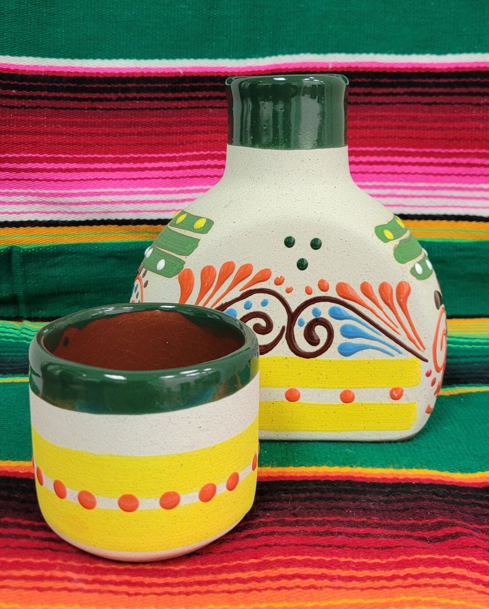 Jarro De Barro Con Vaso Mexican Water Jug W Cup Hand - Etsy