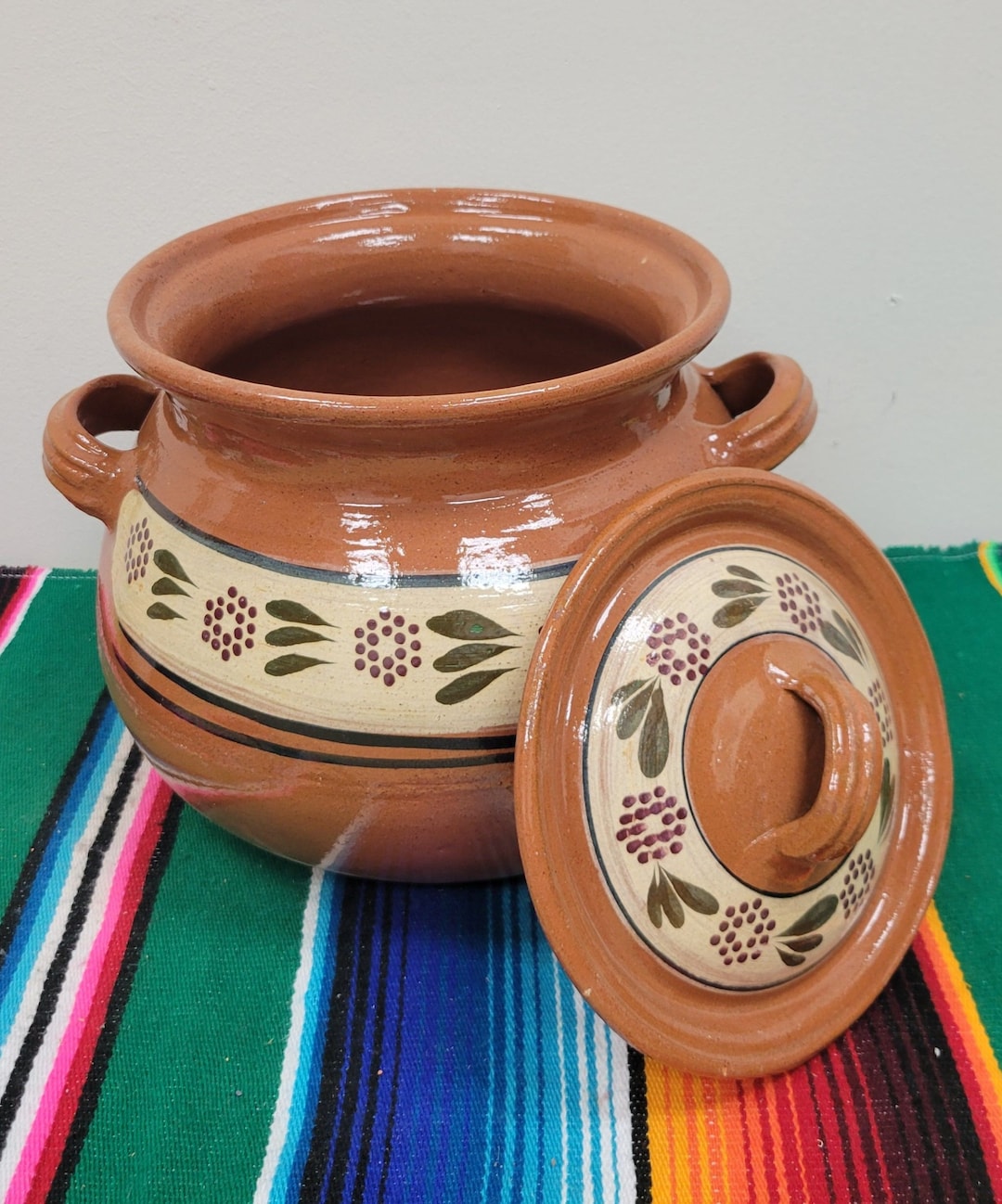Olla De Barro Grande Large Bean Pot W Lid Mexican Bean Pot Olla ...