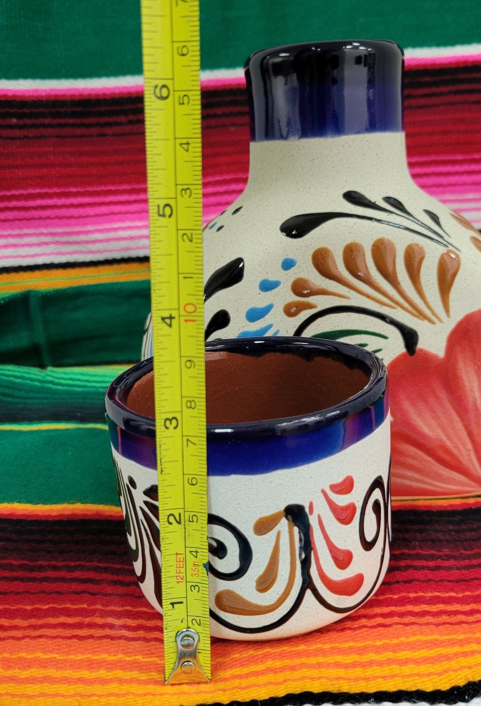 Jarro De Barro Con Vaso Mexican Water Jug W Cup Hand - Etsy