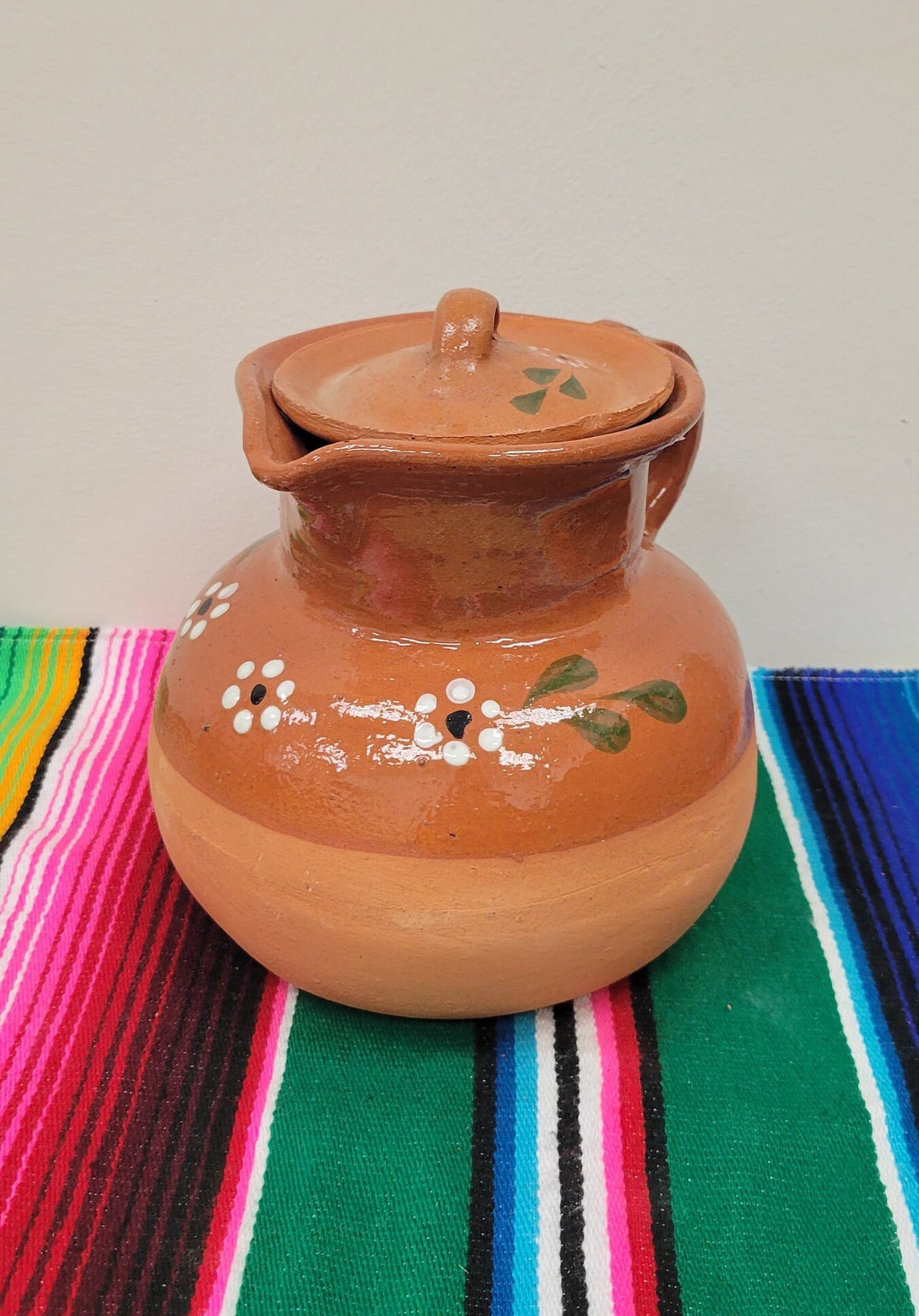 Mexican Water Jug | Jarro De Barro Con Tapa | Clay Pitcher | Mexico ...