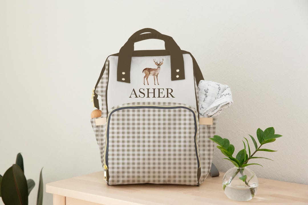 Custom Diaper Bag Baby Boy Deer Hunting Nursery Theme Baby Boy Backpack ...