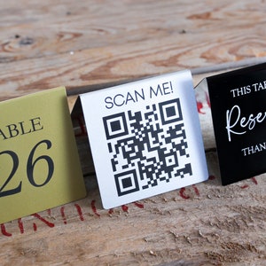Engraved Personalized Aluminium Table Sign (tent), Fold-yourself, Place ...