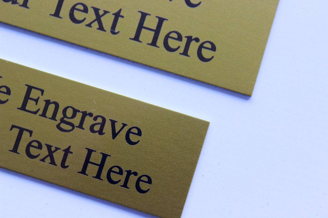 Engraved Personalized Gold Aluminium Trophy Plate Award | Etsy