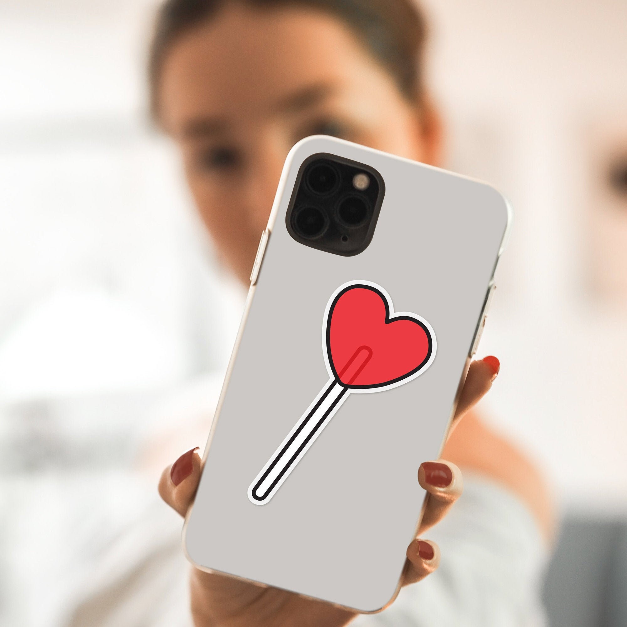 Red Lollipop Vinyl Sticker - Etsy