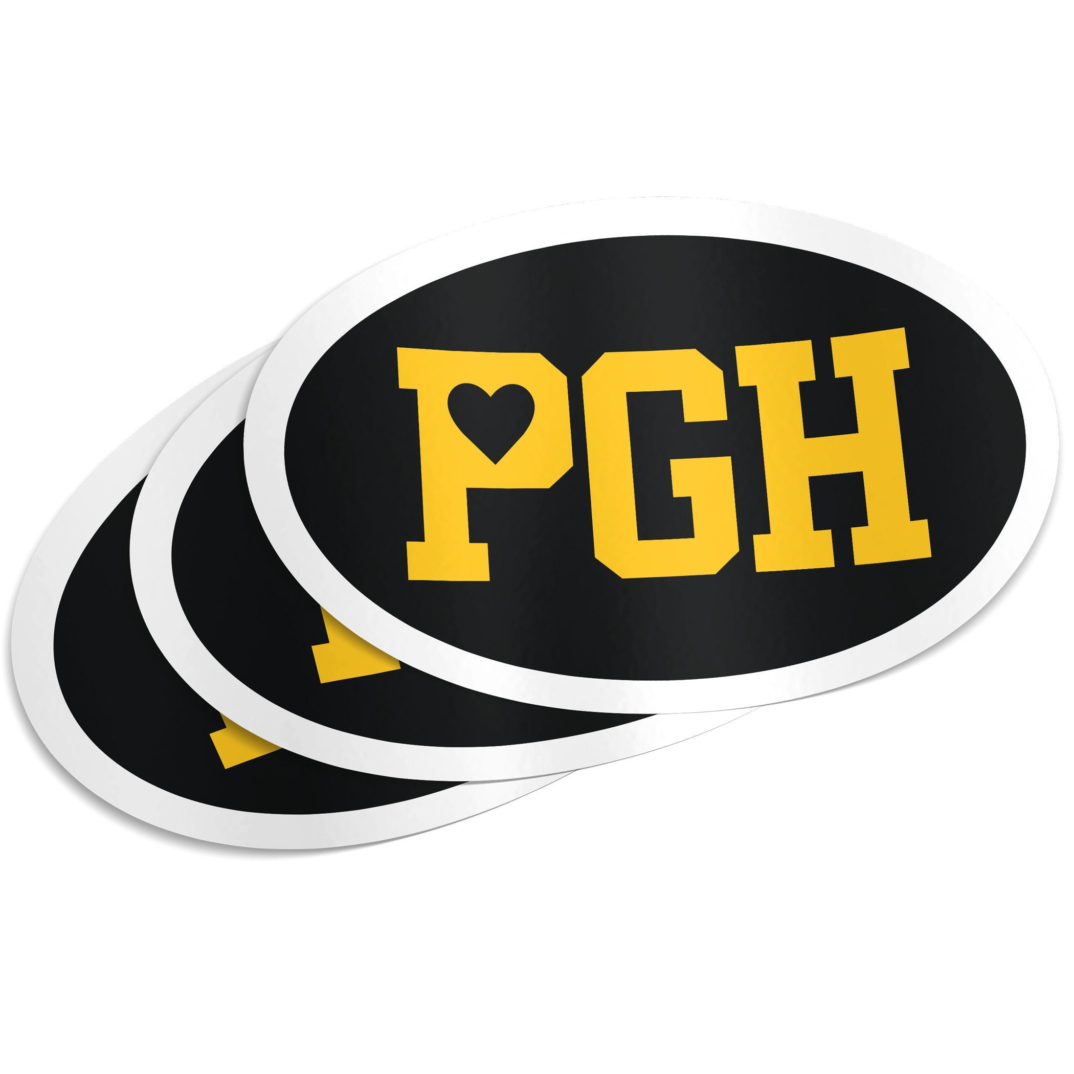 PGH Heart Pittsburgh Vinyl Sticker - Etsy