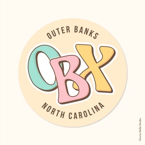 OBX Outer Banks, North Carolina Vinyl Sticker - Etsy
