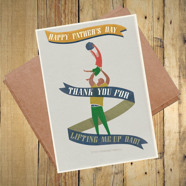 Happy Father's Day Card, Thank You for Lifting Me Up, Father's Day ...