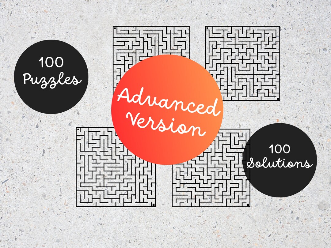 Advanced Maze Activity Bundle | 100 Unique Printable Activity Sheets ...