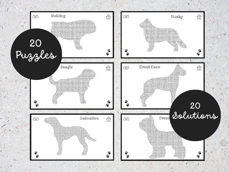 Dog Maze Activity Bundle | Printable Activity Sheet Book | Digital ...