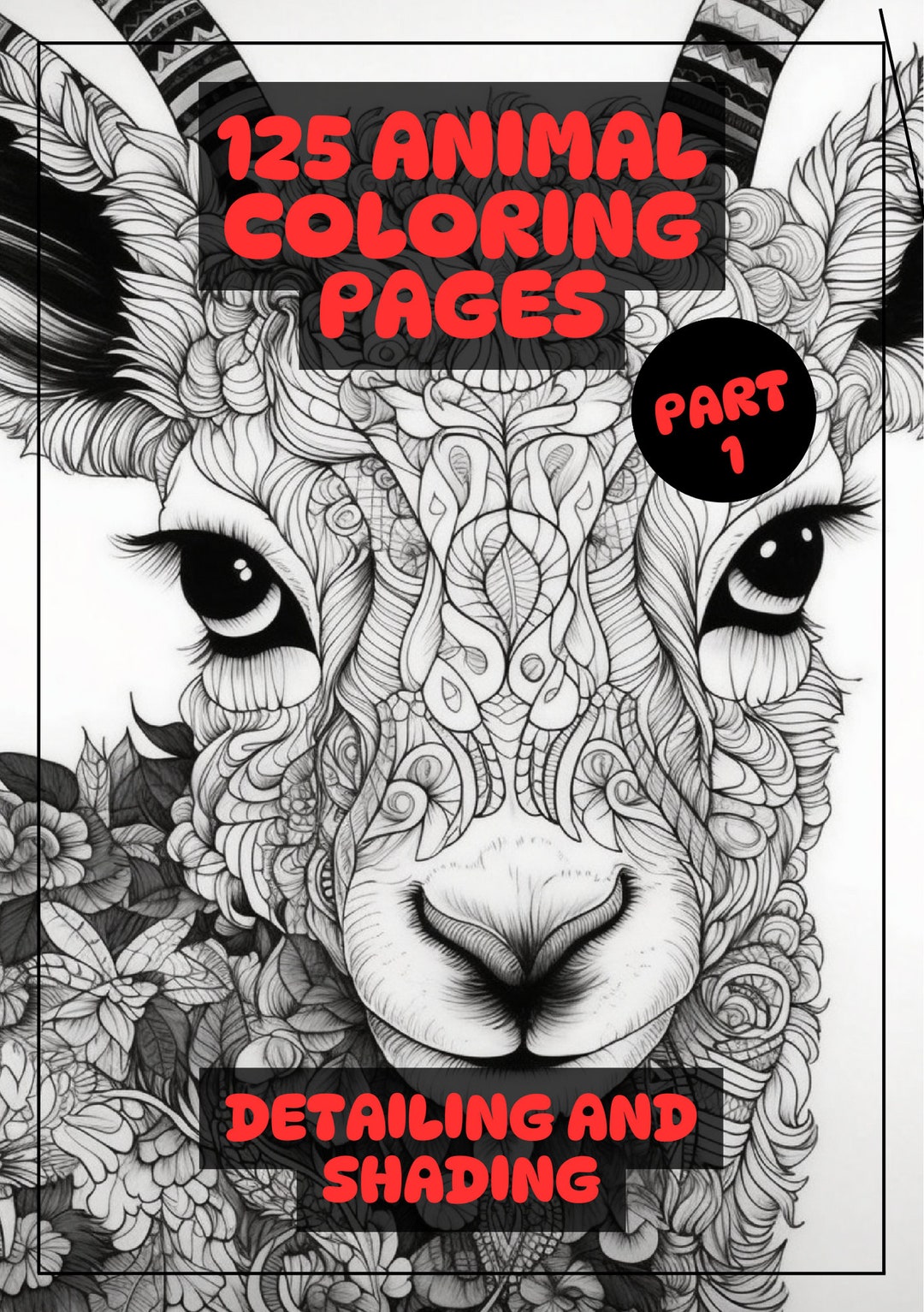 Baby Animal Coloring Pages: Shading Practice (digital Printable PDF) - Etsy