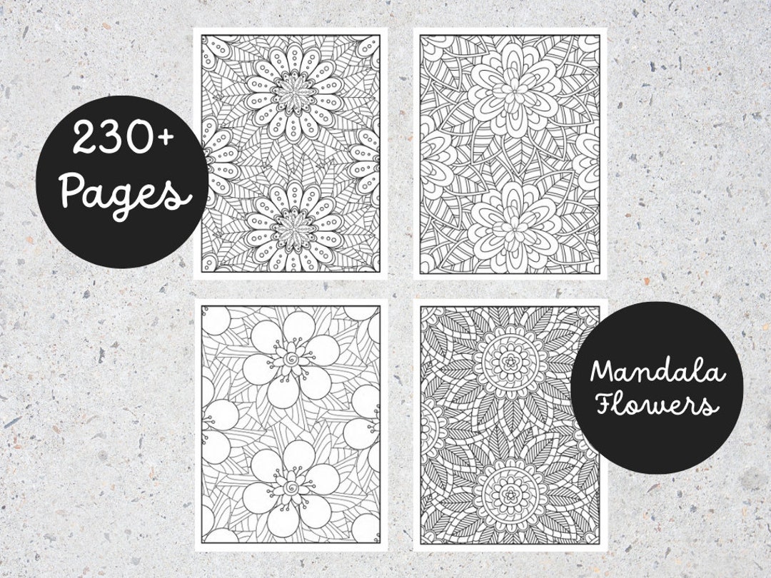230+ Mandala Coloring Pages: Abstract Art, Stress Relief (digital ...