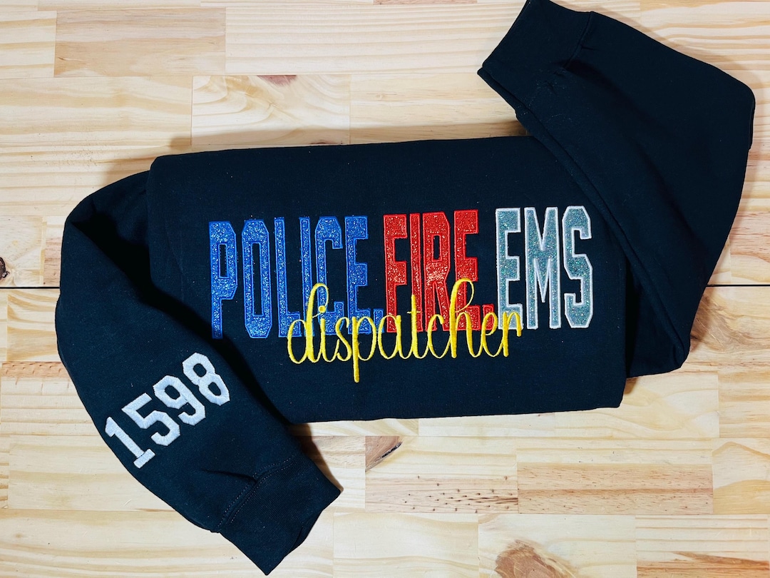 Embroidered Dispatcher Sweatshirt - Etsy