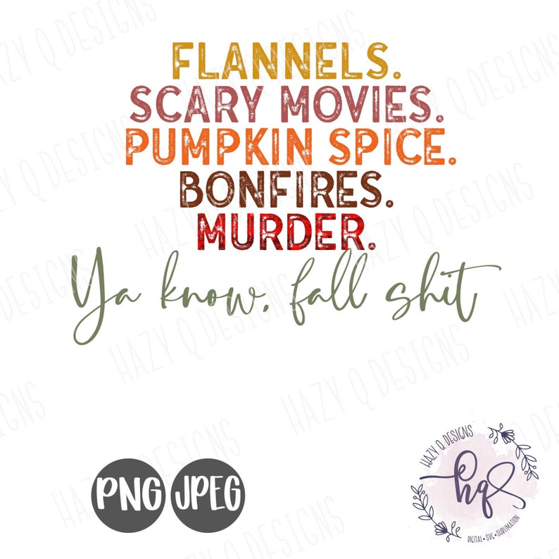 Funny Fall Shirt Scary Movies Pumpkin Spice Fall Gifts Png - Etsy