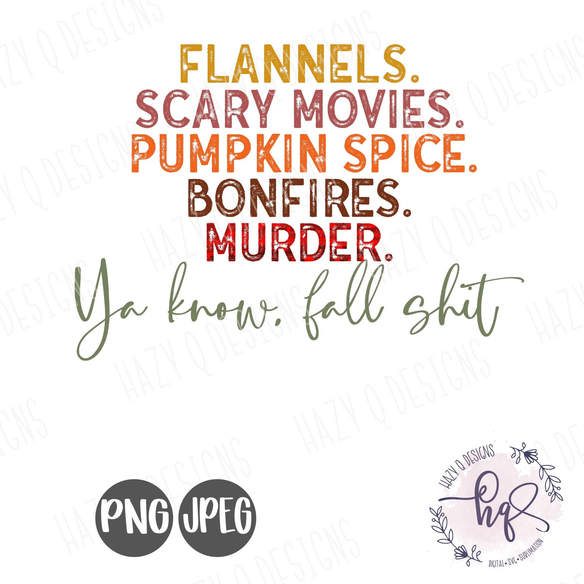 Funny Fall Shirt Scary Movies Pumpkin Spice Fall Gifts Png - Etsy
