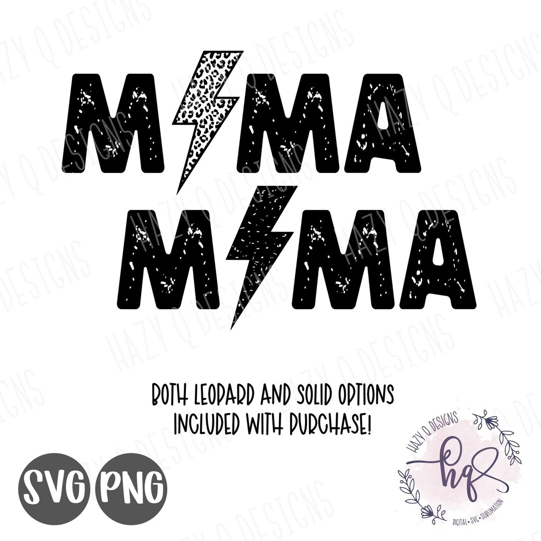 Lightning Bolt Distressed SVG File Boho Cheetah Print Digital File ...