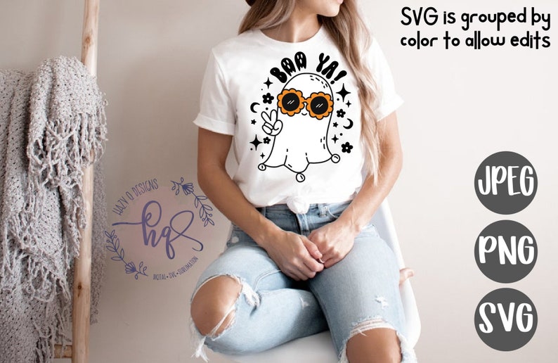 Boo Ya Svg Cute Ghost SVG Funny Halloween Printable Svg - Etsy