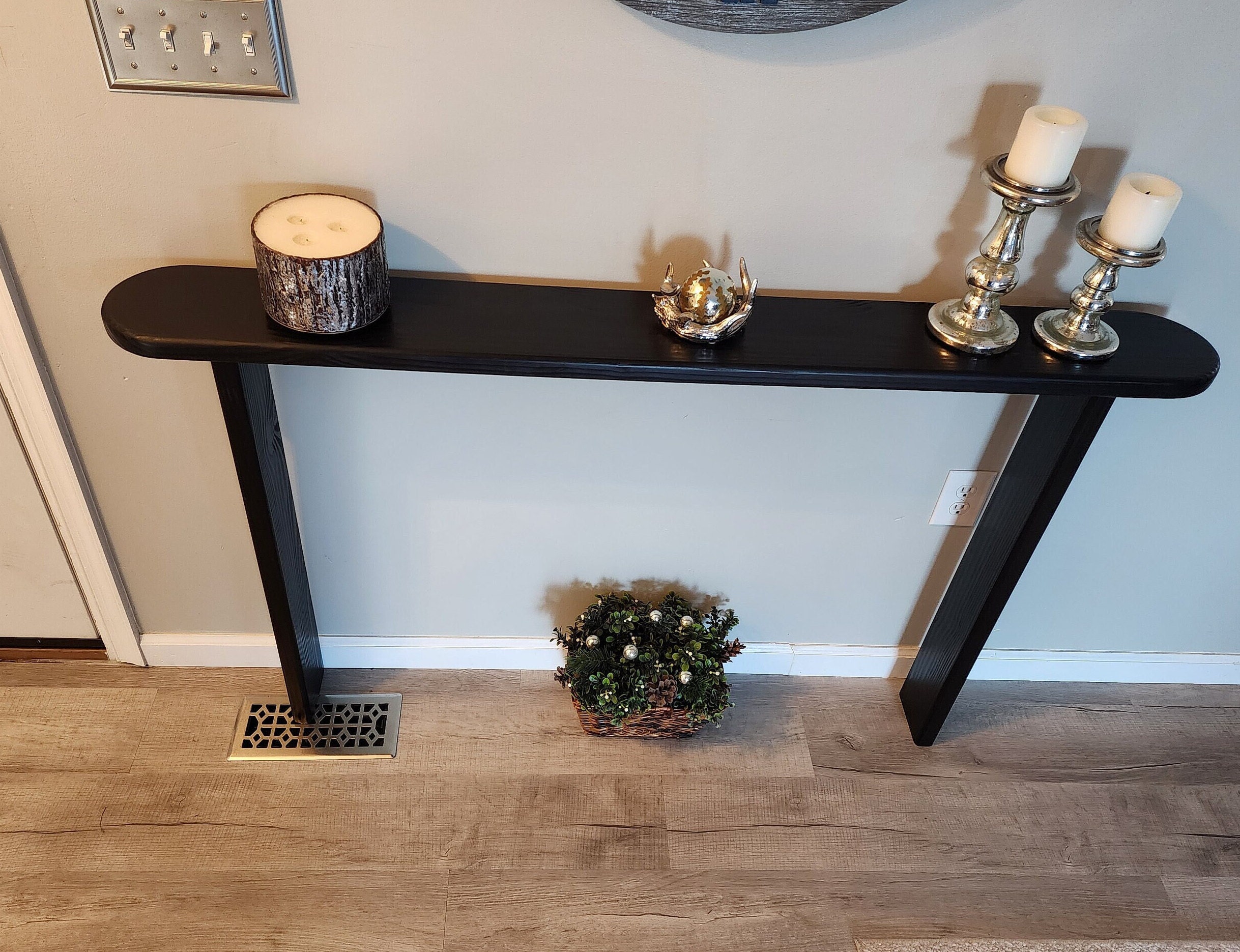 Narrow Console Table, Sofa Table, Entryway Table, Solid Wood Entry ...